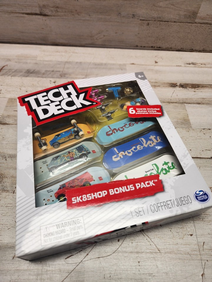 6 NEW TECH DECK Sk8Shop Bonus Pack Skateboard Fingerboard - CHOCOLATE ...