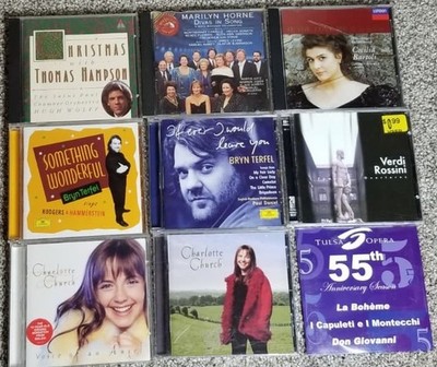 Lot of 8 Light Opera Music CDS: Bartoli, Terfl, Hampson, Horne, Church ...
