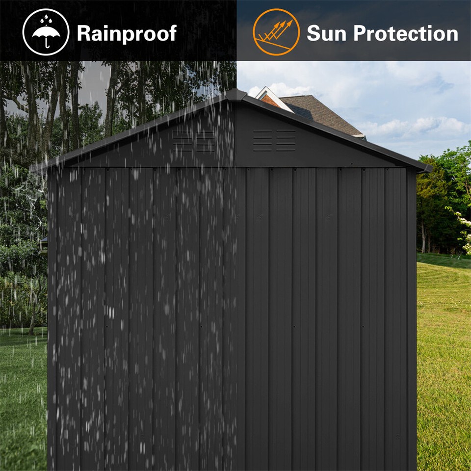 10x12Ft 6x8 Ft Large Metal Garden Sheds Outdoor Storage Sheds Garage ...