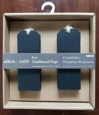 Allen + Roth Chalkboard Hang Tags with String Twine - Pack of 8 - Brand ...