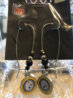 Official NFL Pittsburg Steelers Football Women’s Drop Earrings Jewelry ...