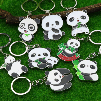 Creative Panda Design Pendant Keychain 8 Design Pendant Backpacks Key ...
