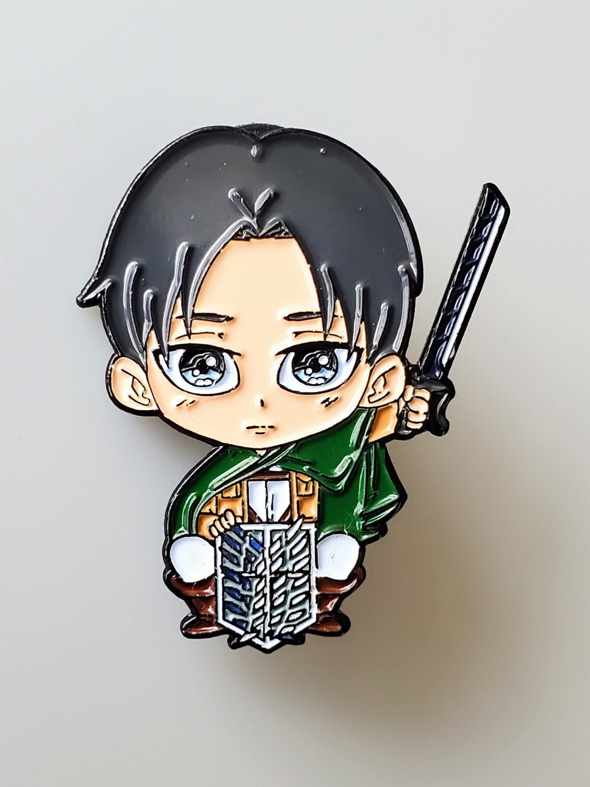 ATTACK ON TITAN LEVI LUCKY CAT Enamel Pin, Anime Pins AoT Pin Anime ...
