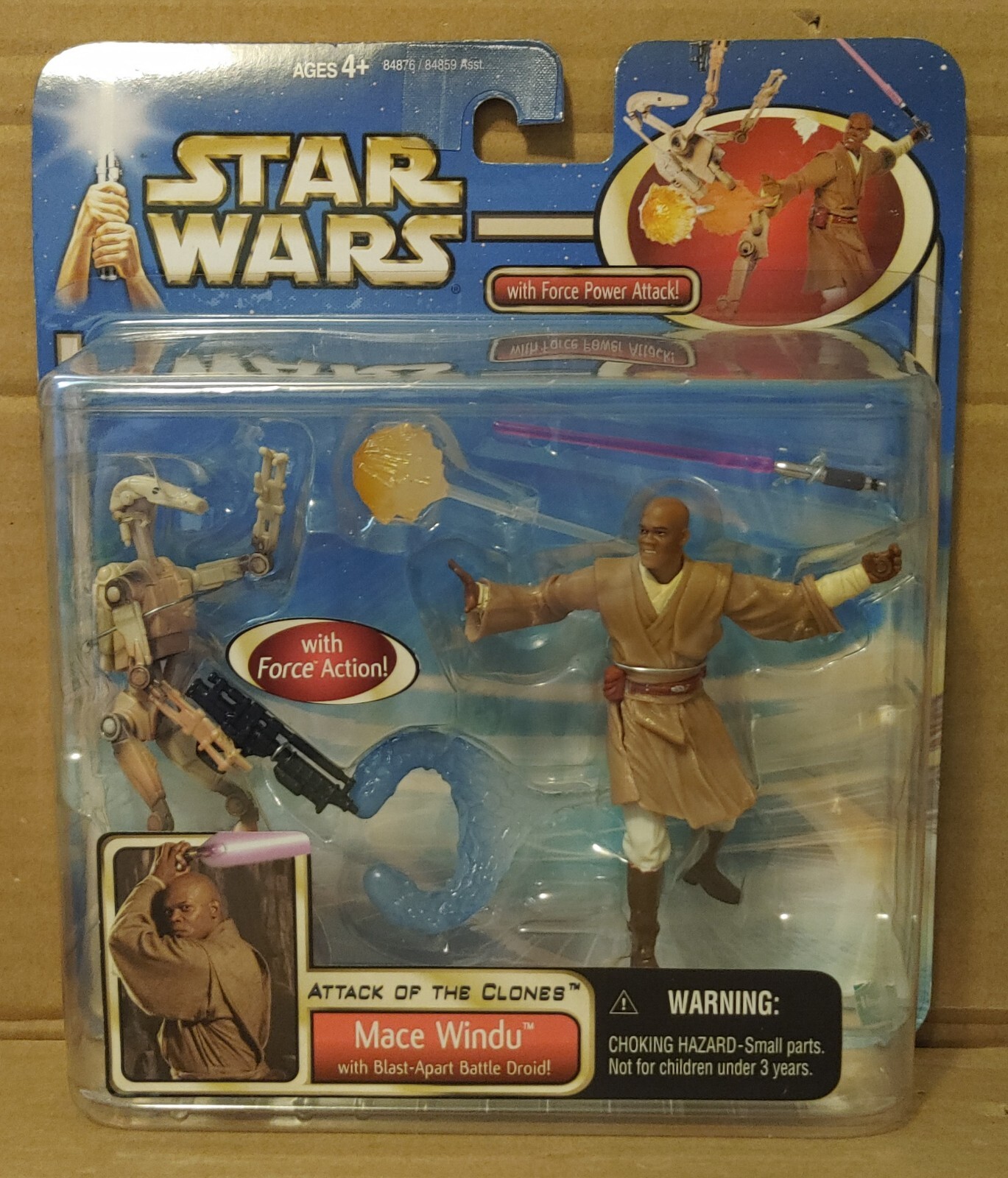 Star Wars - Attack Of The Clones - Mace Windu with Battle Droid - 2002 ...