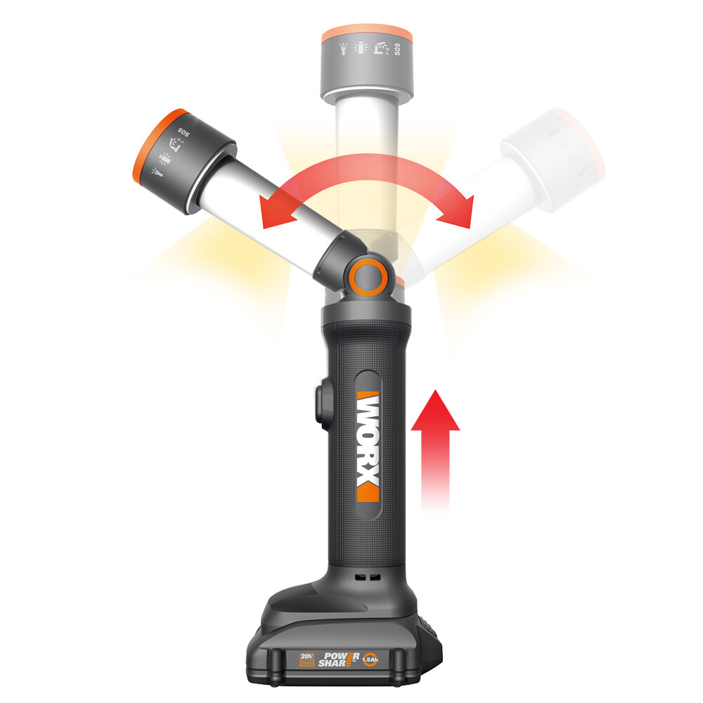 WX027L Worx 20V MaxLithium Cordless Multi-Function LED Flashlight ...