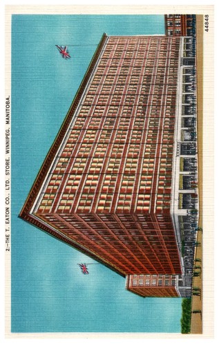 Vintage T. Eaton Co. Store Winnipeg Manitoba Building Postcard 1930s | eBay