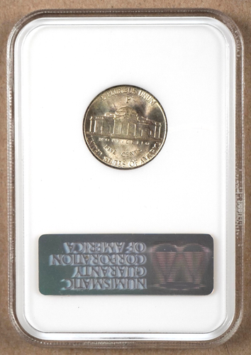 1943-P WARTIME SILVER JEFFERSON NICKEL SCARCE OLD NGC MS64 SAMPLE ...