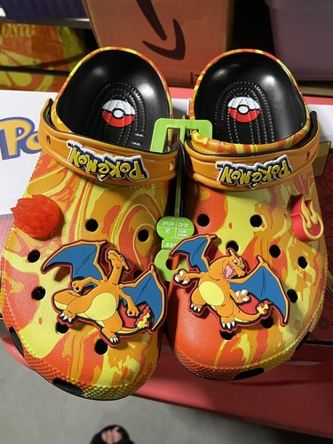 NEW IN BOX POKEMON CHARIZARD CROCS SIZE MENS 8 WOMENS 10 | eBay