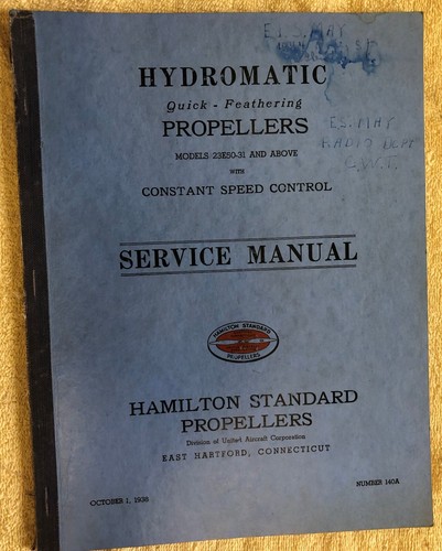 Vintage Hamilton Standard Propellers Service Manual | eBay