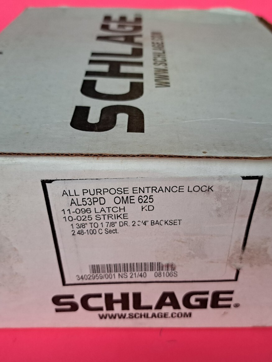 Schlage All Purpose Entrance Lock Set, AL53PD OME 625 ( in box ) | eBay