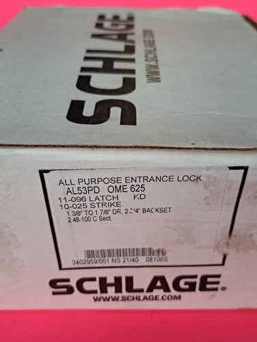 Schlage All Purpose Entrance Lock Set, AL53PD OME 625 ( in box ) | eBay
