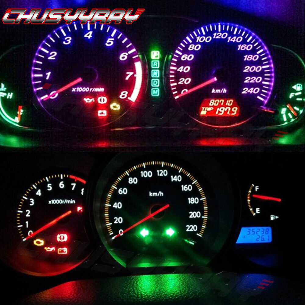 Pair Dash Cluster Gauge RGB LED LIGHTS Fit 88-94 Chevy GMC C/K1500 C ...