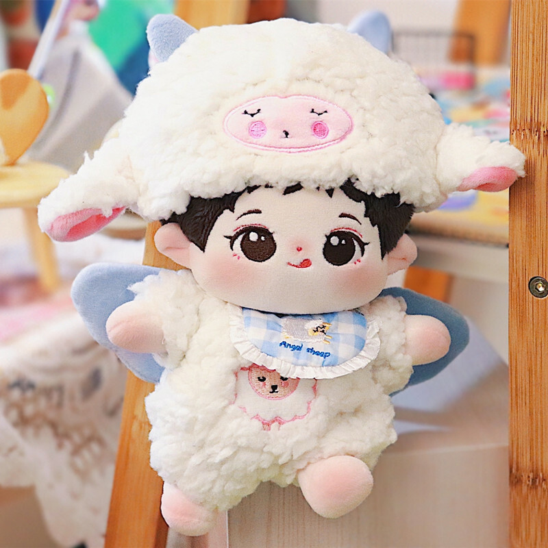 15/20cm KPOP SHINEE GOT7 Plush Doll's Clothes Angle Sheep Overalls ...