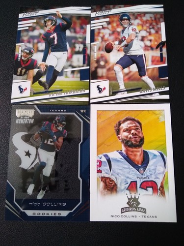 Houston Texans Modern And Collegiate Football Cards Lot. Rookies And ...