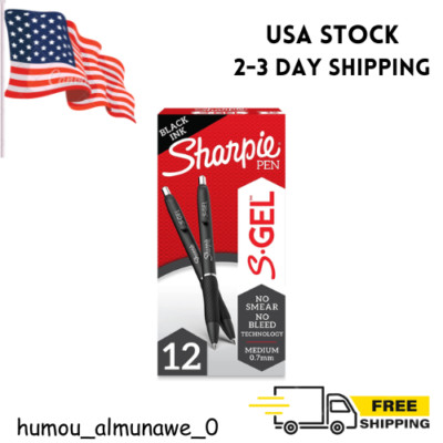 S-Gel, Gel Pens, Medium Point (0.7Mm), Black Ink Gel Pen, 12 Count ...