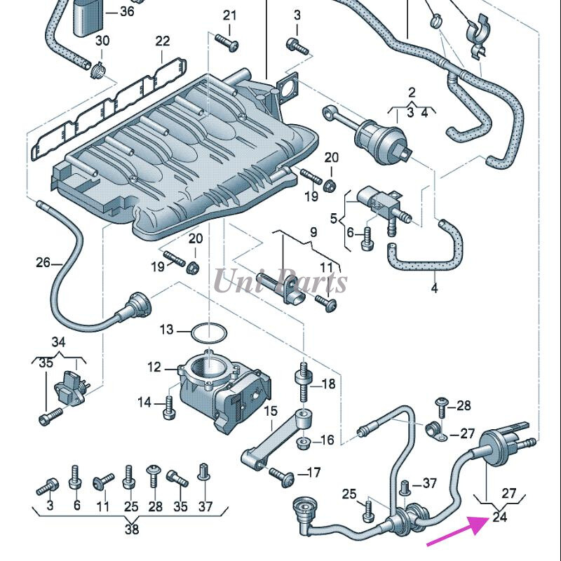 2006-2016 Audi A4 A5 Q5 VW Jetta Golf 2.0T Bosch Vapor Canister Purge ...