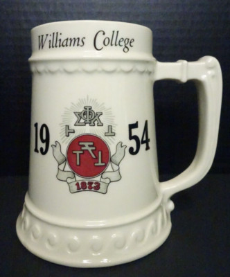 Vintage PHI SIGMA KAPPA Beer Stein ~ Williams College 1954 Phi Sig PSK ...