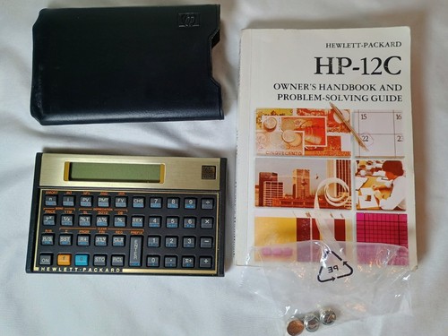 VTG Hewlett Packard HP-12C Financial Calculator Bundle w/Fresh Batts ...
