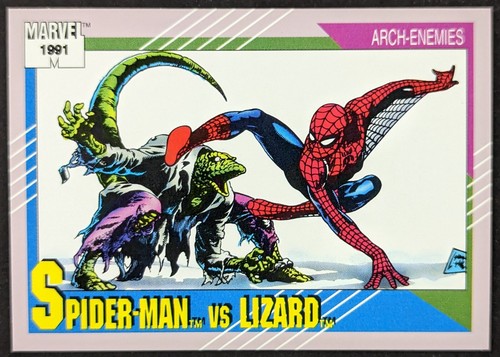 Spiderman vs Lizard 1991 Arch Enemies Marvel Impel Card #112 (NM) | eBay