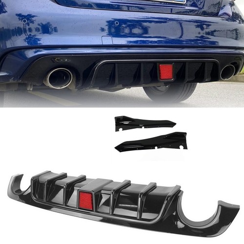 Rear Bumper Diffuser+Side Splitter Cover For Infiniti Q50 2018-2021 ...