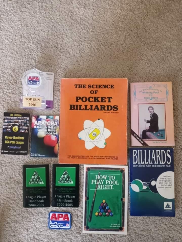LOT OF BILLIARD ITEMS, BOOKS POOL | eBay