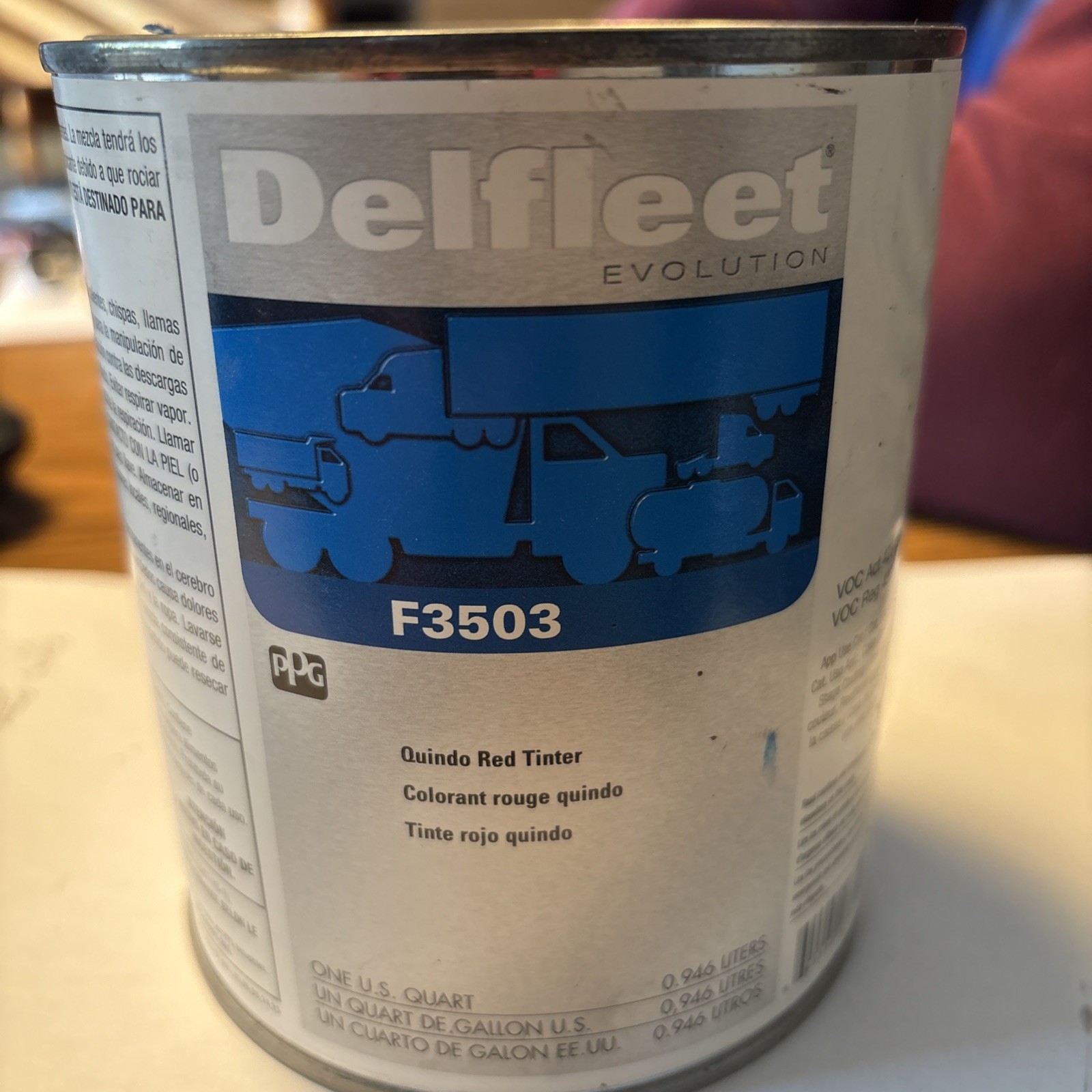 1 Quart PPG Delfleet Evolution F3503 Quindo Red, Tint, Toner/Tinter NEW ...