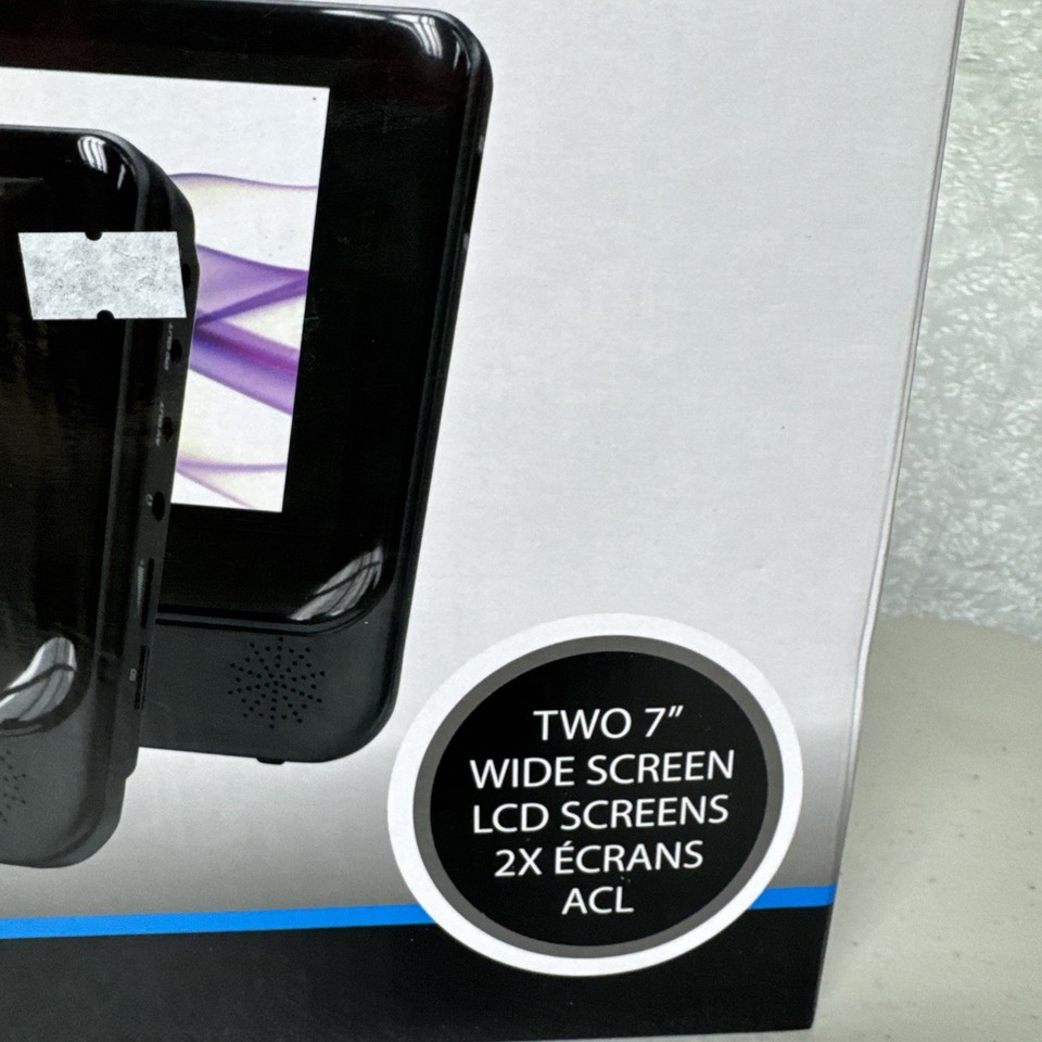 Sylvania SDVD8737 Dual Screen Dvd Player with Two 7” Screens New US6 ...