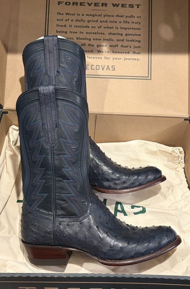 Tecovas The Wyatt Atlantic Blue Ostrich Cowboy Boots 10D EBay UK tecovas-the-wyatt-atlantic-blue-ostrich-cowboy-boots-10d-ebay-uk