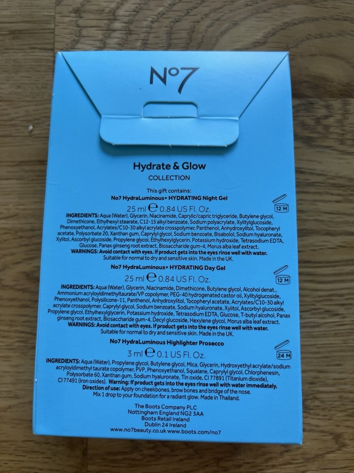 No7 Hydrate & Glow Collection*Hydrating Night Gel&Day Gel,Highlighter ...