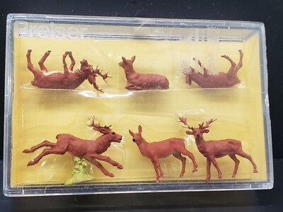 HO 1/87 Scale Preiser #14179 Deer Figures Set of 6 | eBay