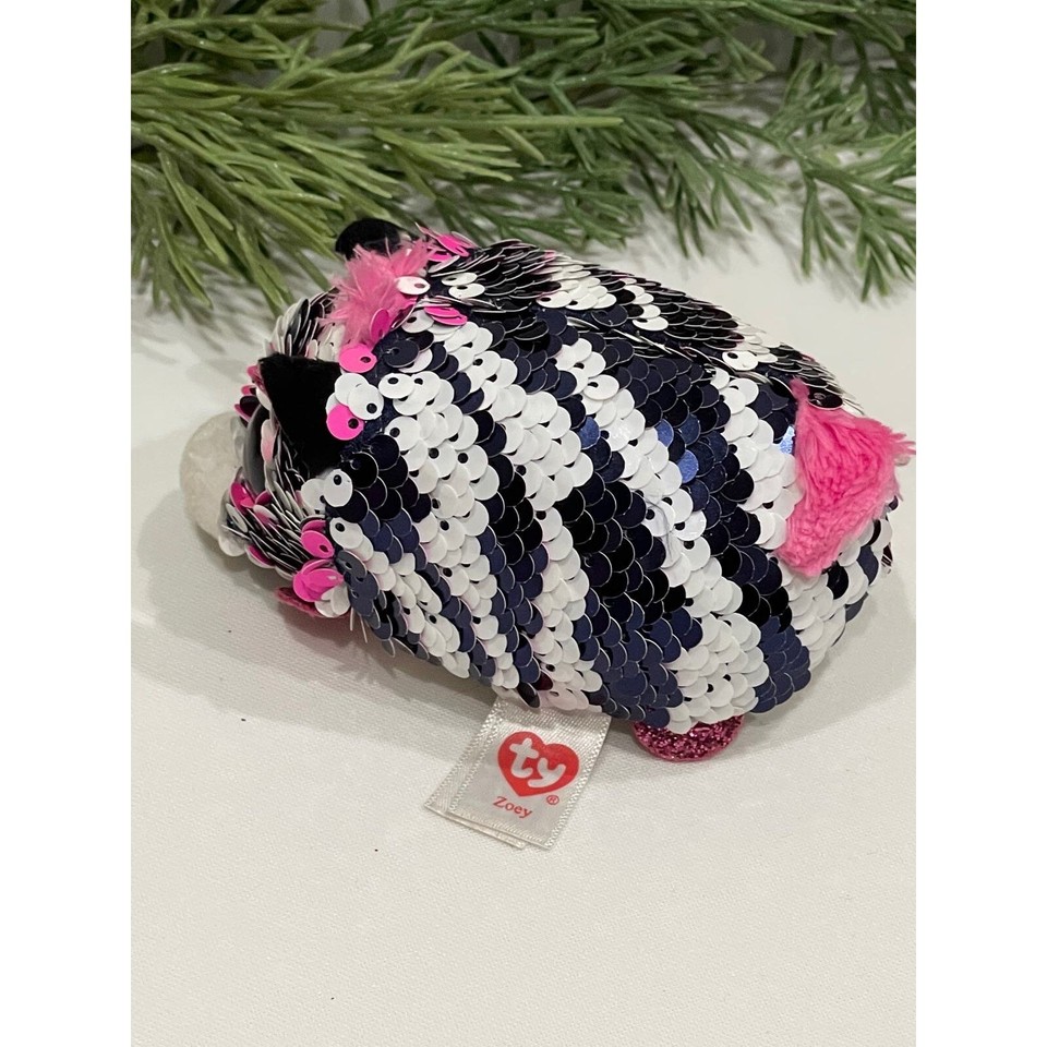 TY Beanie Boos Rare Stackable Sequin - ZOEY the Zebra | eBay