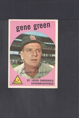 1959 TOPPS #37 GENE GREEN-1--CARDINALS--NO CREASES--EX/EX/MT | eBay