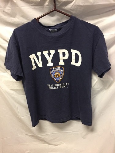 Men's M NYPD New York Police Department T-Shirt Navy Blue Official ...