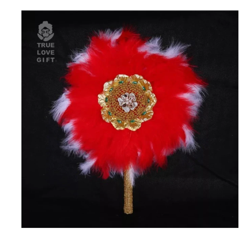 Feather Hand Fan Handmade Luxurious Spanish Dance Lace Feather Fans for ...