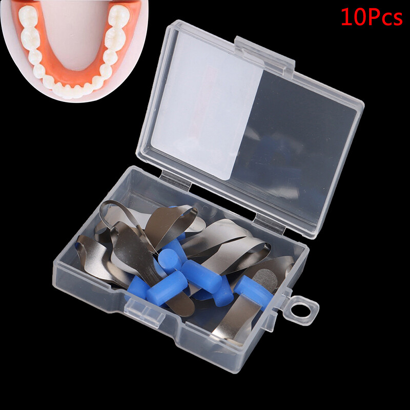 10Pcs Dental Twin Anterior Matrices Matrice Polyester Dentist Matrix ...