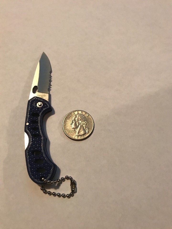 Ridge Runner Key Chain Pocket Knife (blue) | eBay