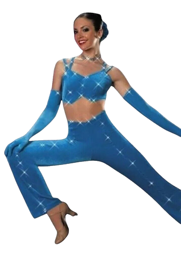 Lot of 6 Strut Your Stuff Child L Dance Costume Peacock Jumpsuit With ...