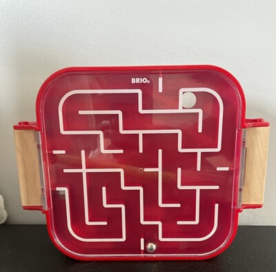 Brio Take-Along Red Travel Labyrinth Maze Learning Skill Puzzle Game Toy | eBay