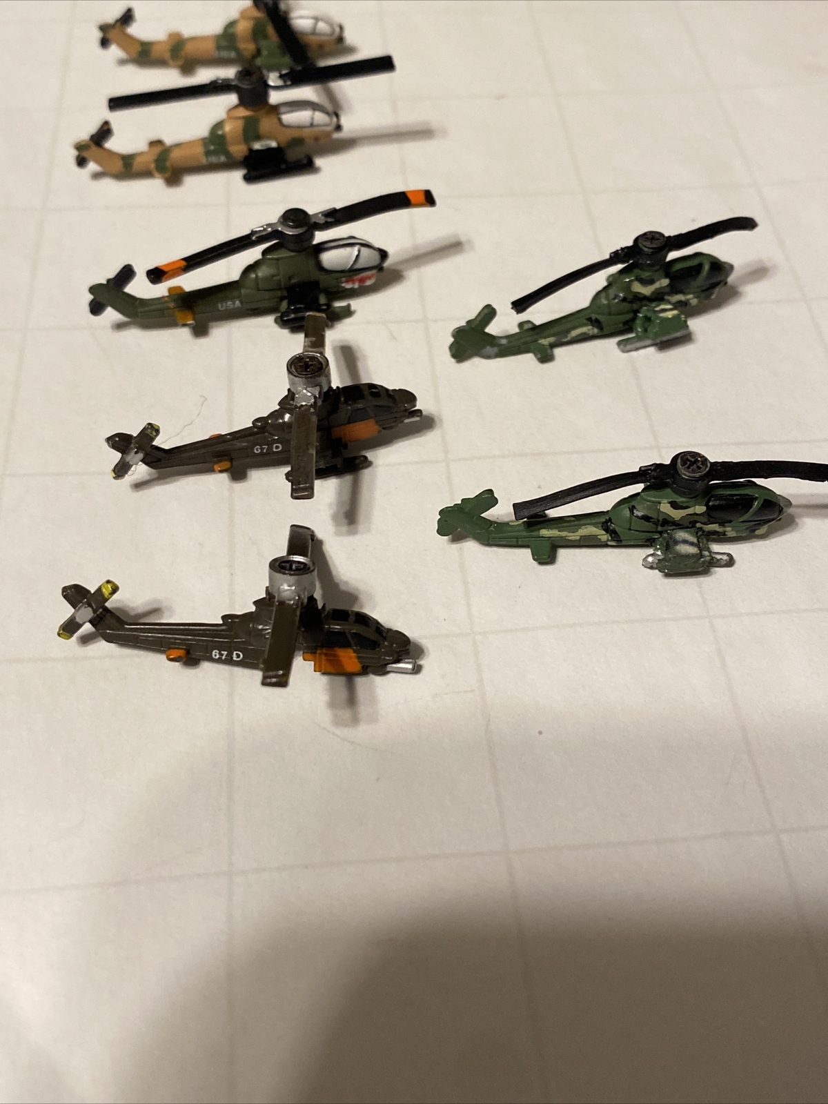 Lot of 7 Vintage Micro Machines - Helicopters -AH-1 Cobra Minis | eBay