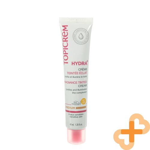 TOPICREM HYDRA+ Face Cream with Color Medium Color SPF 50 40ml Unifying ...