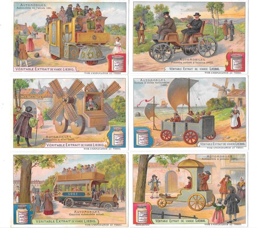 LIEBIG TRADE CARDS, AUTOMOBILES 1907 Set of 6 Cards (S881 French). | eBay