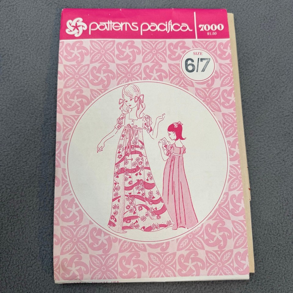 Vintage Patterns Pacifica Girls Baby Doll Muumuu Size 6 Aloha Hawaii ...