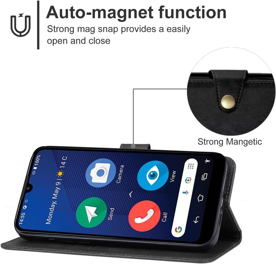 FLIP PREMIUM RETRO LEATHER COVER WALLET BUMPER PHONE CASE FOR BLU ...