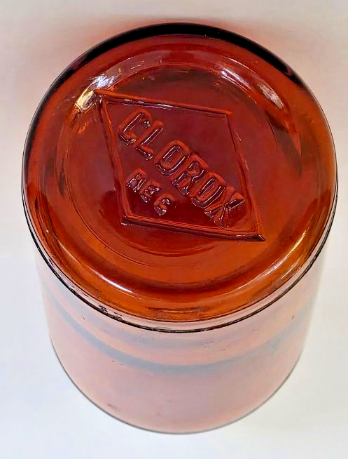 VINTAGE, 16 OUNCE ANTIQUE CLOROX AMBER BROWN GLASS BOTTLE! EXCELLENT ...