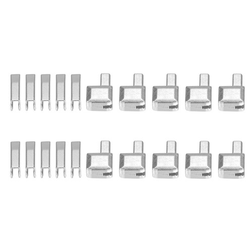 10Sets Zipper Repair Kits, #8 Retainers Box & Insertion Pins, Silver ...
