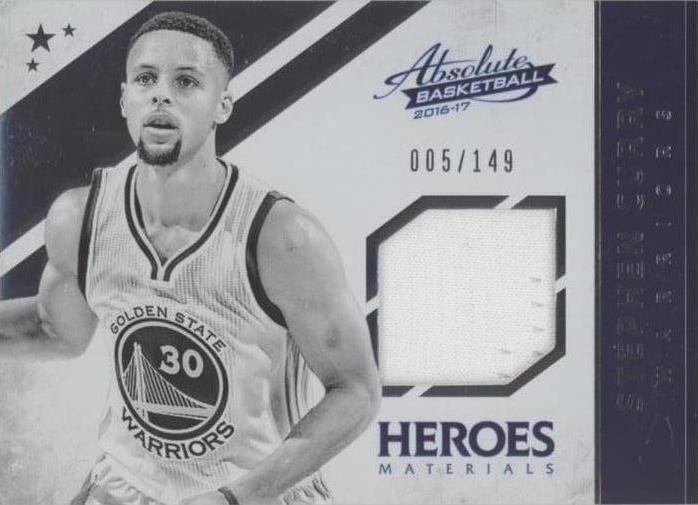 2016-17 Panini Absolute - Heroes Materials Stephen Curry #11 /149 (MEM ...