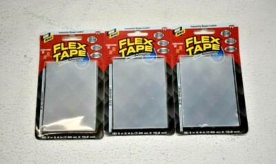3 Pack Flex Tape Mini 3" x 4" Super Strong Waterproof Tape Repair Leak ...