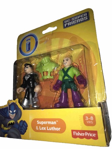 BLACK SUIT SUPERMAN & LEX LUTHOR RARE DC SUPER FRIENDS IMAGINEXT 2013 ...