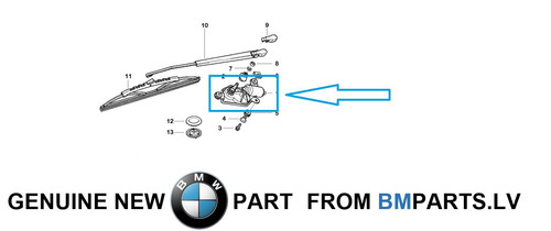 NEW GENUINE BMW 3SER E46 COMPACT REAR WINDOW WIPER MOTOR 67636925096 | eBay