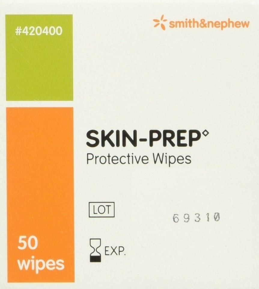 Smith & Nephew 420400 Skin Prep Protective Wipes Reduce Friction 50ct ...